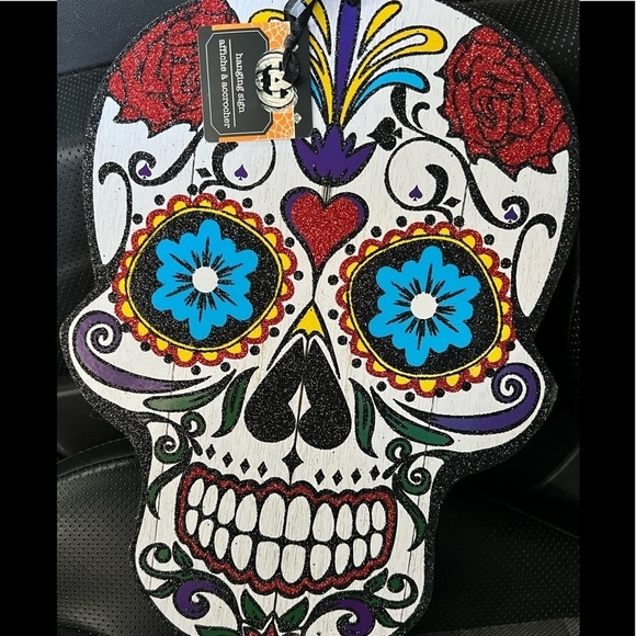 Holiday | Day Of The Dead Holiday Decor Hanging Sign Sugar Skull | Poshmark